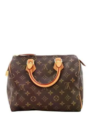 LOUIS VUITTON Speedy Handbag Monogram Canvas 25 Satchel - Brown