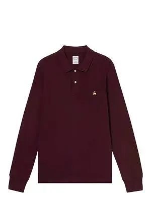 Brooks Brothers Logo-embroidered Long-sleeve Polo Shirt - Red