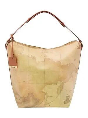 ALVIERO MARTINI 1° CLASSE Geo Map Graphic-print Tote Bag - Neutrals
