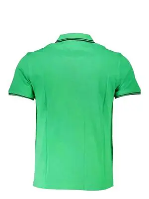 HARMONT & BLAINE Logo-embroidered Contrast-trim Polo Shirt - Green
