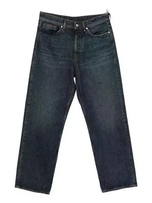 Moncler Stone-washed Straight-leg Jeans - Blue