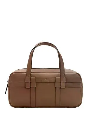 LA PORTEGNA Bibi Leather Tote Bag - Brown