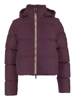 Burberry Detachable Sleeve Nylon Langdale Puffer Jacket Red