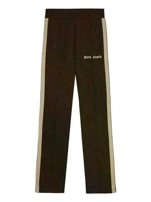 Palm Angels Leopard-jacquard Track Pants - Brown