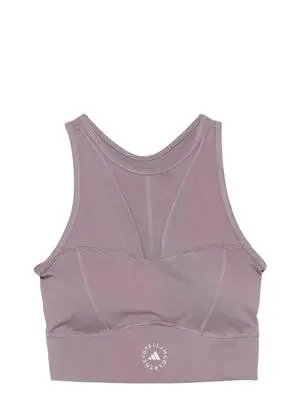 Adidas By Stella McCartney Training Logo-print Crop Top - Purple
