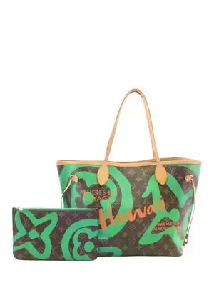 LOUIS VUITTON 2017 Limited Edition Hawaii Monogram Neverfull Mm Tote Bag - Brown