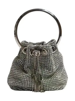 JIMMY CHOO Micro Bon Bon Crystal-mesh Bag