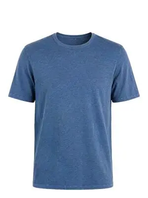 Hartford Crew-neck Linen T-shirt - Blue