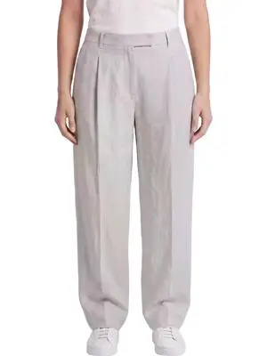 Brunello Cucinelli Pleated Straight-leg Trousers - Grey