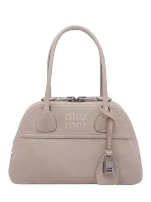 Miu Miu Vivant Nappa Leather Bag - Neutrals