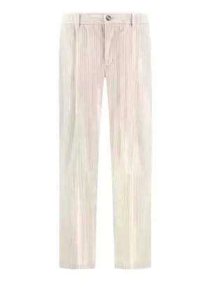 Herno Pleated Corduroy Trousers - Neutrals