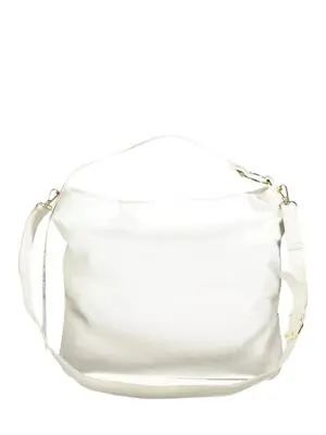 MARIO VALENTINO Textured-finish Logo-plaque Shoulder Bag - White