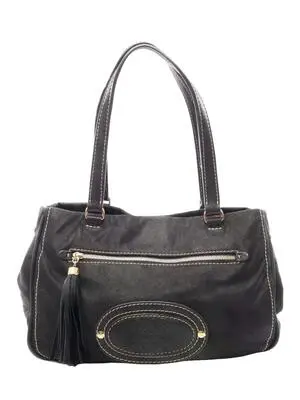 Loewe 2000s Madrid Anagram Shoulder Bag - Black