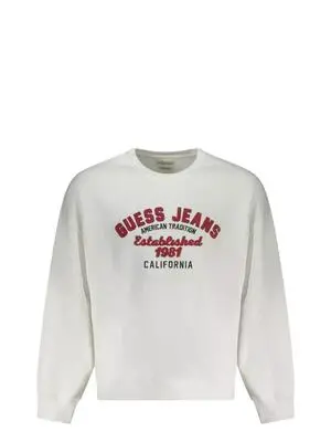 Guess Embroidered Logo-print Sweatshirt - White