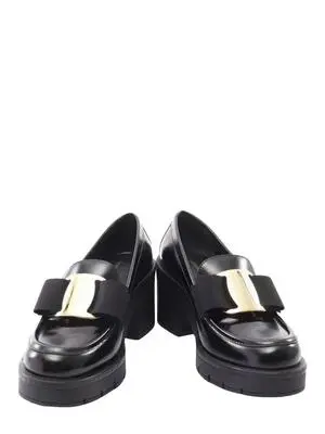 FERRAGAMO 2010s Vara Ribbon Loafers - Black