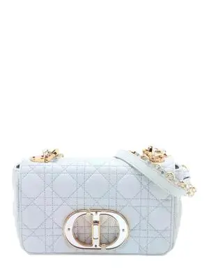 Dior 2000-2026 Small Lambskin Cannage Caro Crossbody Bag - Blue