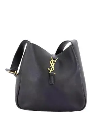 Saint Laurent Le 5 A 7 Supple Leather Small Hobo Bag - Black