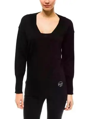 MONTANA BLU V-neck Sweater - Black