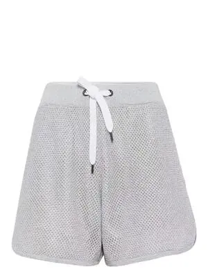 Brunello Cucinelli Metallic-threading Shorts - Grey