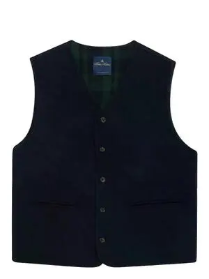Brooks Brothers Reversible Knit Vest - Blue