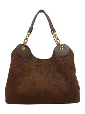 LIU JO Monogram-embossed Chain-link Tote Bag