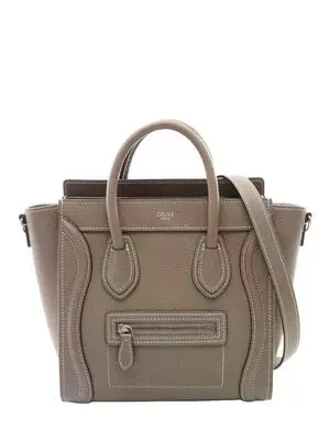 Celine 2010s Nano Shopper Tote Bag Brown