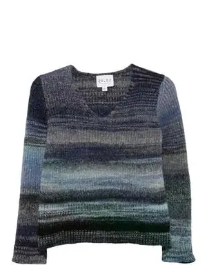 NEERA V-neck Sweater - Blue