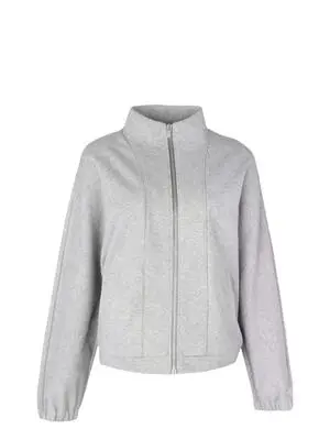 Peserico Zip-up High-neck Sweatshirt - Grey