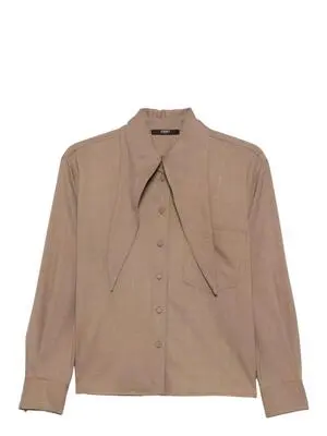 Seventy Pointed-collar Shirt - Brown