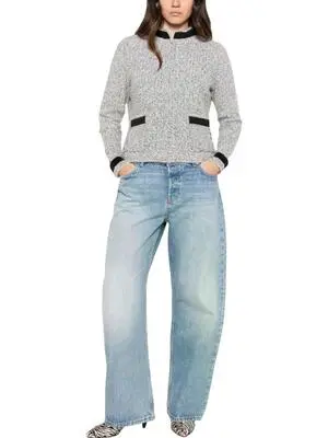 NEERA Contrast-trim Jacket - Grey