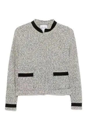 NEERA Contrast-trim Jacket - Grey