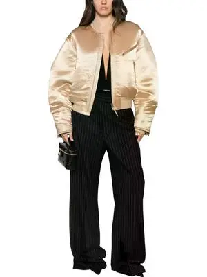 TOM FORD Satin Bomber Jacket - Neutrals