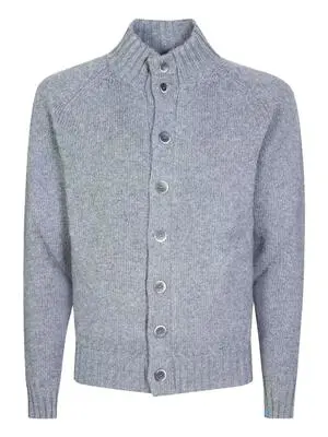 Altea Raglan-sleeve Button-up Cardigan - Grey