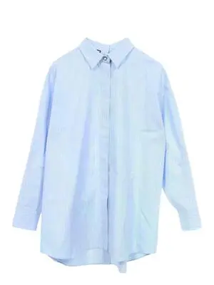 Gucci 2010s Striped Interlocking G Shirt - Blue