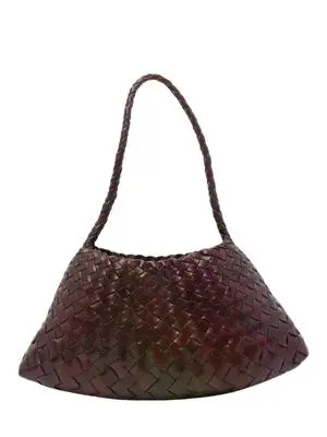 Dragon Diffusion Rosanna Woven Leather Shoulder Bag - Brown