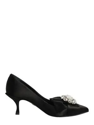 Dolce & Gabbana Bow Crystal-embellished Pumps - Black