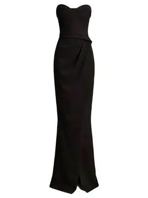 GEMY MAALOUF Strapless Draped Dress - Black