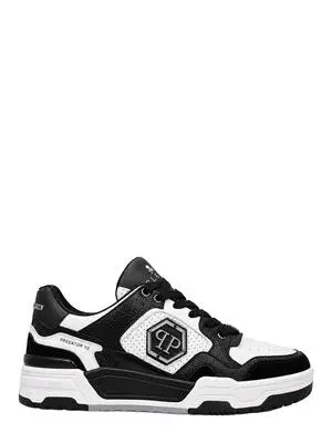 Philipp Plein Predator V2 Low-top Leather Sneakers With Hexagon Logo White 1