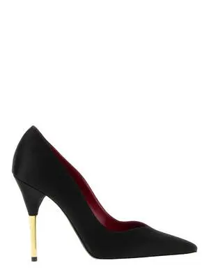 Valentino Garavani Satin Pointed-toe Stiletto Pumps With High Heel - Black