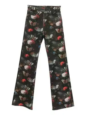 R13 Jane Butterfly-print Jeans