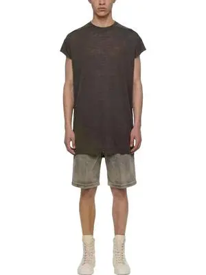 Rick Owens Washed-effect Knee-length Shorts - Grey