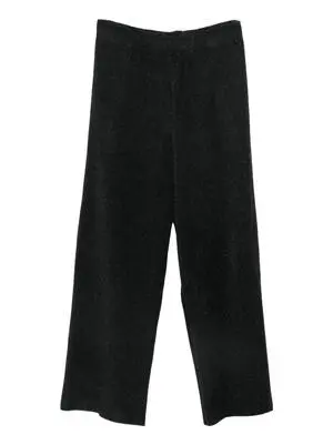 GONGDID DESIGN Ribbed-knit Trousers - Black