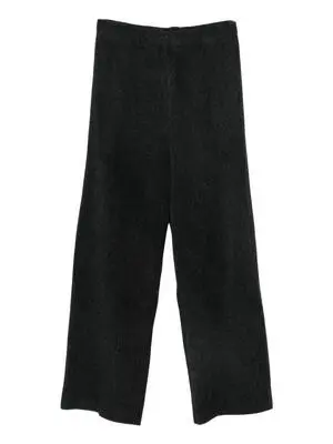 GONGDID DESIGN Ribbed-knit Trousers - Black