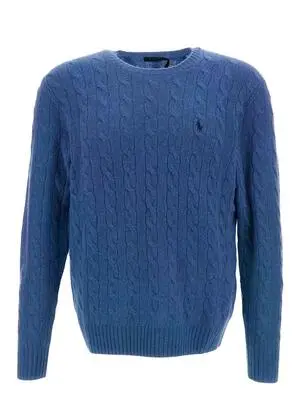Polo Ralph Lauren Cable-knit Wool-cashmere Sweater - Blue