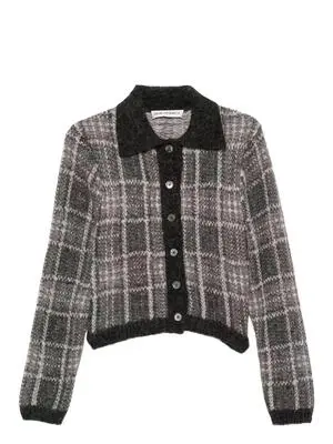 Our Legacy Mazzy Check-pattern Cardigan - Grey