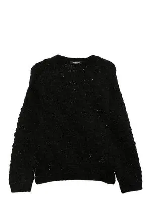 Fabiana Filippi Sequin-embellished Chunky-knit Sweater - Black