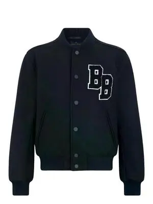 Brooks Brothers Logo-embroidered Bomber Jacket - Blue