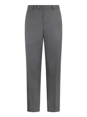 Brooks Brothers Travel Flat-front Twill Trousers - Grey