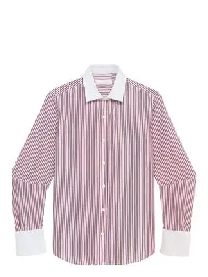 Brooks Brothers Contrast-collar Striped Shirt - Red