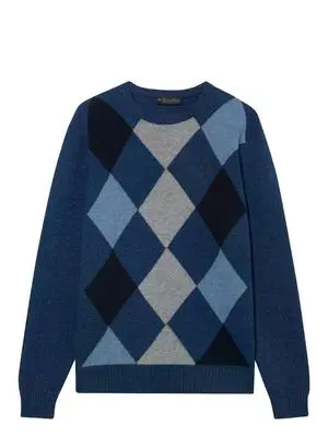 Brooks Brothers Argyle Intarsia Sweater - Blue